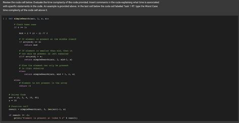 solved review the code cell below evaluate the time