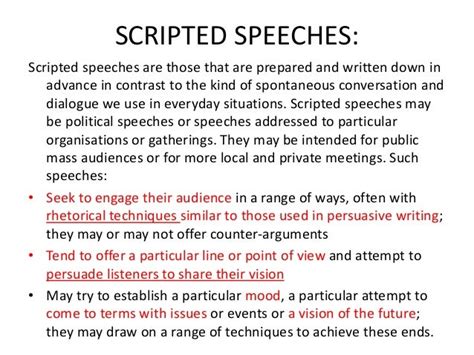 Voiceover And Scripted Speeches