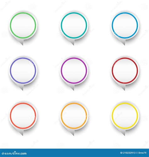 Set Of Bright Map Pointers Vector Pin Label Illustration Stock Vector Illustration Of Color