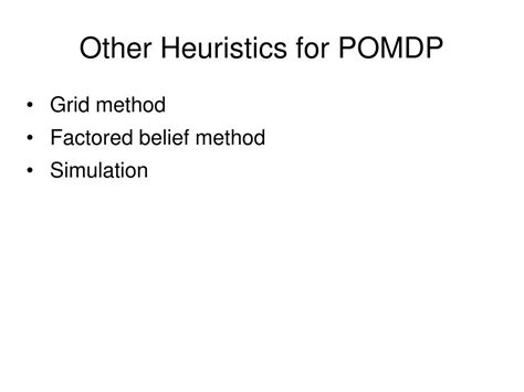 Ppt Partially Observable Markov Decision Process Pomdp Powerpoint