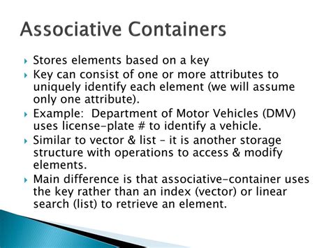 ppt stl associative containers powerpoint presentation free download