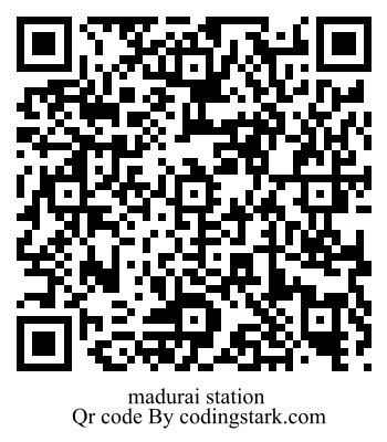 Madurai Station UTS QR Code UTS QR Code Railway UTS