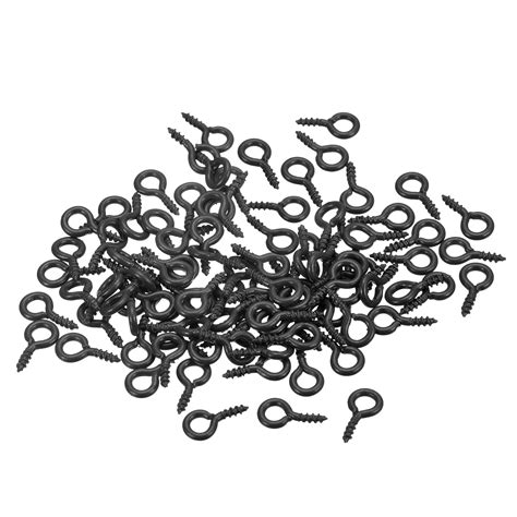 Uxcell 200pcs Small Screw Eye Pins Hooks Mini Eyelets