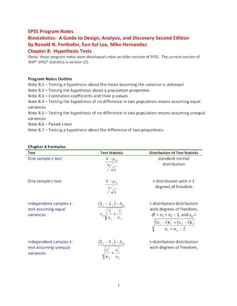 Pdf Spss Program Notes Biostatistics A Guide To Design Spss