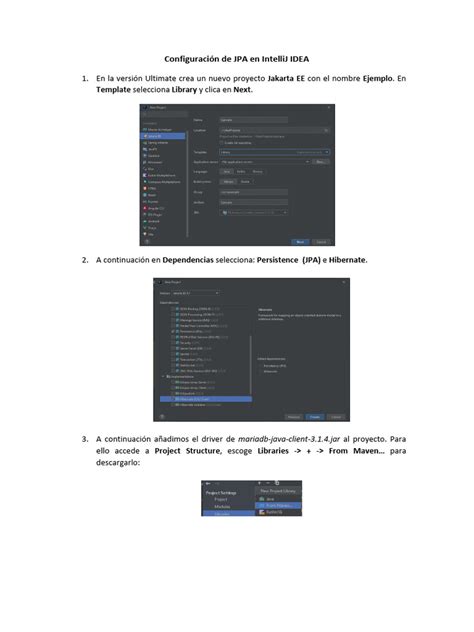 Configuración De Jpa En Intellij Idea Tema13 Pdf Bases De Datos