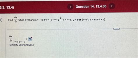 Solved Find Rw When R 9 And S 9 If Chegg Com