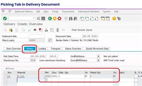 Creation Of Outbound Delivery Using Vl01n In Sap Sap Community