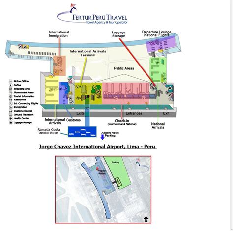 Lima Airport Map Lima Airport Terminal Map Peru