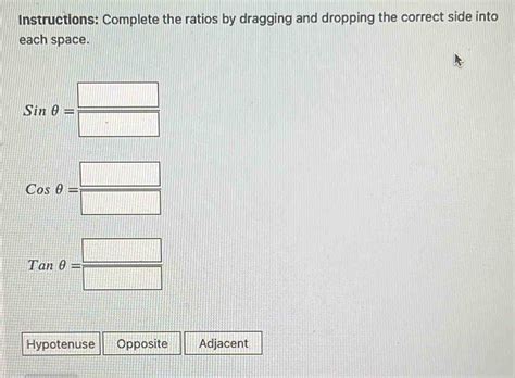 solved instructions complete the ratios by dragging and dropping the