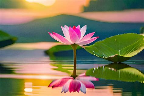 Lotus Flower The Sun Reflection Water Nature Nature Hd Wallpaper
