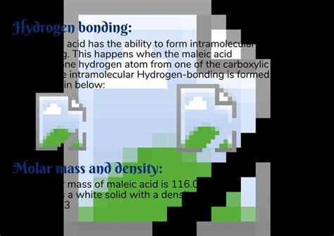Maleic Acid Properties Synthesis Spectral Data Ppt