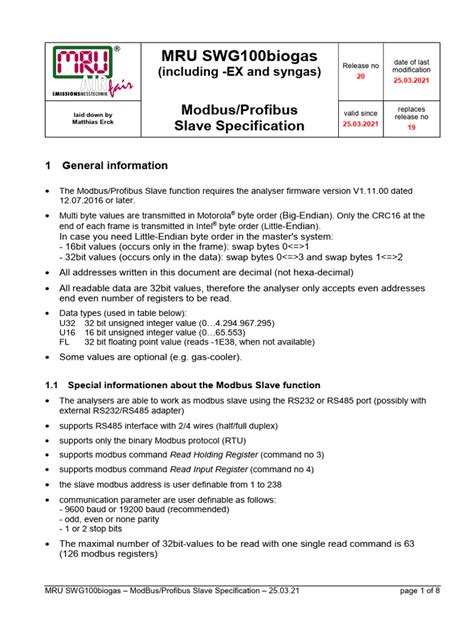 swg100biogas modbus profibus specification engl pdf computer data