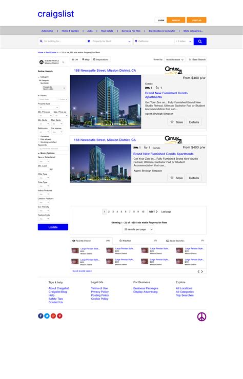 Craiglist Redesign Work On Behance