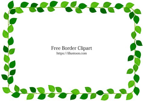 Green Leaf Border Clip Art