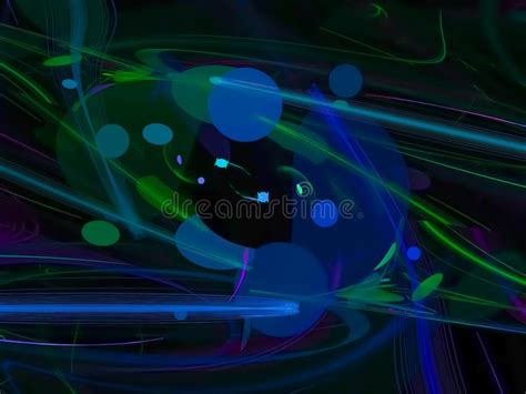 Abstract Fractal Digital Card Science Style Shape Backdrop Flare