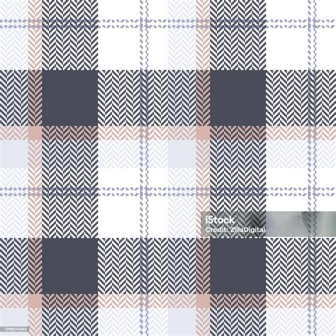 회색 분홍색 보라색 흰색의 격자 무늬 매끄러운 헤링본 질감타탄은 플란넬 셔츠 스커트 식탁보 또는 기타 현대적인 봄 가을 겨울 패션 섬유 프린트를 위한 그래픽을 확인했습니다