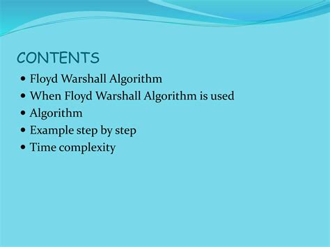 Floyds And Warshals Algorithm Ujjwal Matoliyapptx Technology And Computing