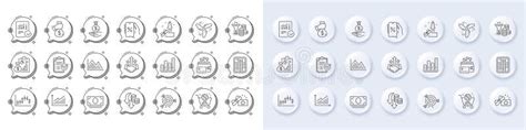 Tax Calculator Discounts App And Candlestick Graph Line Icons For Web App Printing Line
