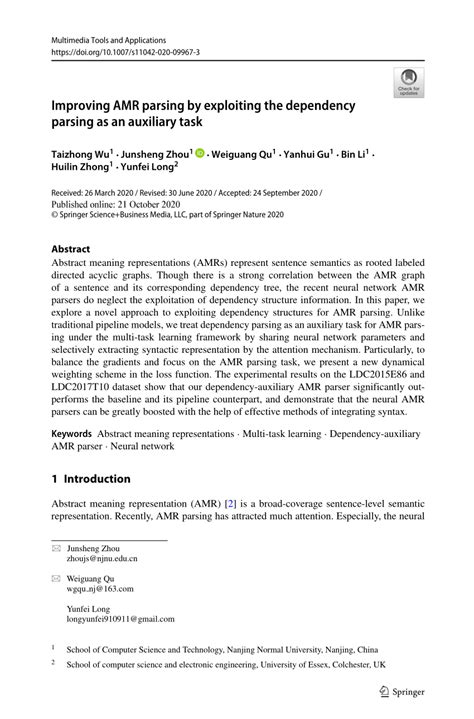 PDF Improving AMR Parsing By Exploiting The Dependency Parsing As An Auxiliary Task