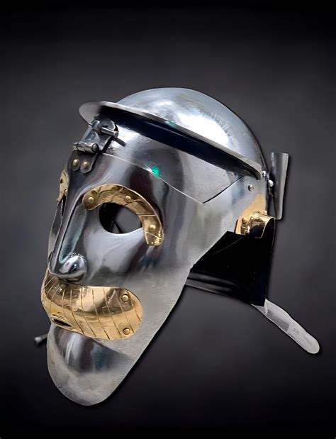 Roman Cavalry Helmet Replica Historical Armor Face Mask Medieval