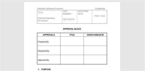 50 Free Easy Sop Templates Sample Sops To Record Standard Procedures