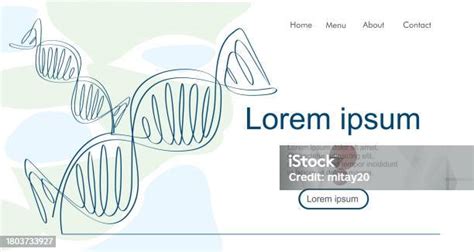 Dna의 연속적인 한 줄 그리기 따옴표 템플릿이 있는 그림입니다 로고 엠블럼 슬라이드 쇼 및 배너에 사용할 수 있습니다 한붓그리기에 대한 스톡 벡터 아트 및 기타 이미지