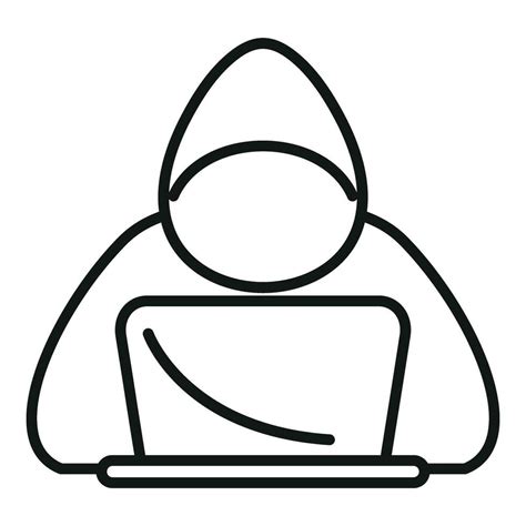 Anonymous Hacker Icon Outline Vector Mark Had Person 33358182 Vector