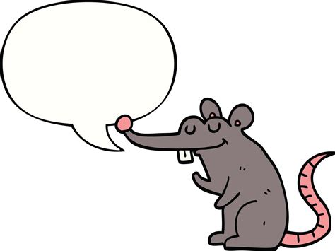 Cartoon Rat With Speech Bubble 45191168 Png