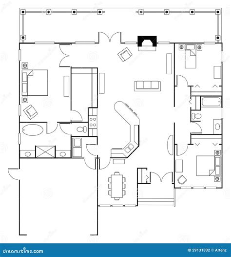 Floorplan Stock Illustration Illustration Of Bedroom 29131832