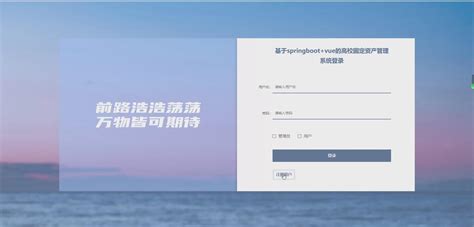 基于springbootvue的高校固定资产管理系统 Csdn博客