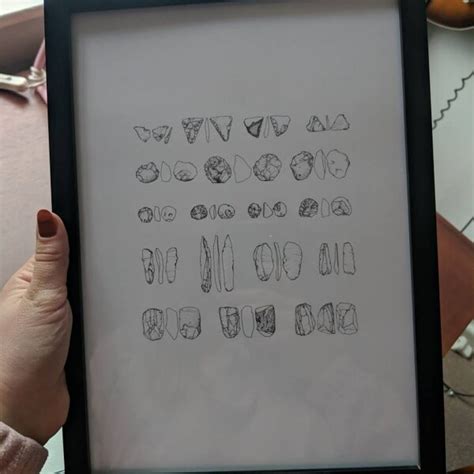 Flint Assemblage Flint Tools Flint Print Flint Illustration Print Etsy