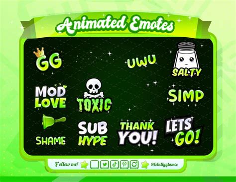 Animated Green Text Emotes V1 Text Emotes Text Animation