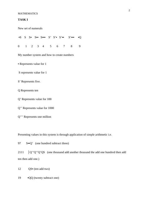 Mathematics Assignment New Number System And Arithmetic