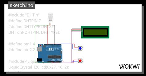 6540248132 Lcd 16x2 กับ Dht22 Wokwi Esp32 Stm32 Arduino Simulator