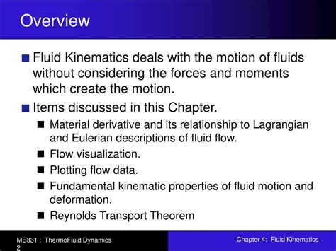 PPT Chapter Fluid Kinematics PowerPoint Presentation Free Download ID