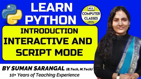 Python Interactive And Script Mode Topic 4 Python All Computer