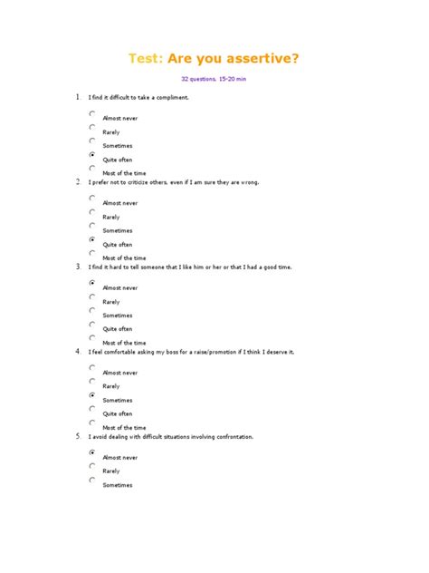 Test Are You Assertive Pdf