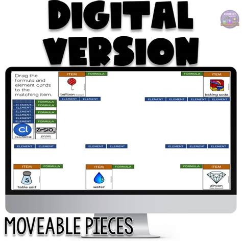 Common Molecules Examples Game And Card Sort Building Molecules Digital