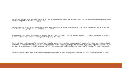 basic ntp configuration pptx operating systems computer software