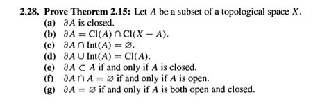 Solved Prove Theorem Let A Be A Subset Of A Chegg Com
