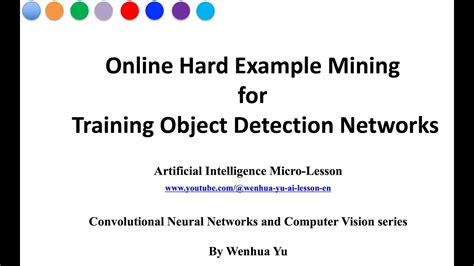 Online Hard Example Mining For Training Object Detection Networks Youtube