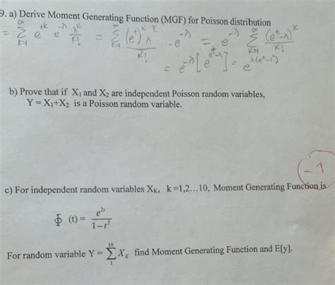 Solved A Derive Moment Generating Function Mgf For