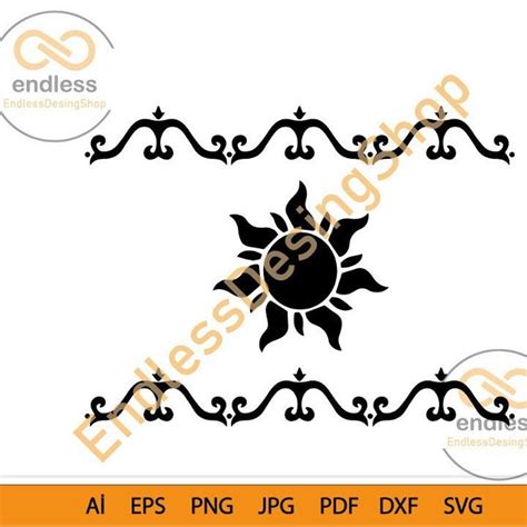Tangled Sun Svg Etsy