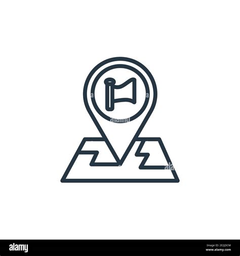 Maps And Flags Outline Vector Icon Thin Line Black Maps And Flags Icon Flat Vector Simple