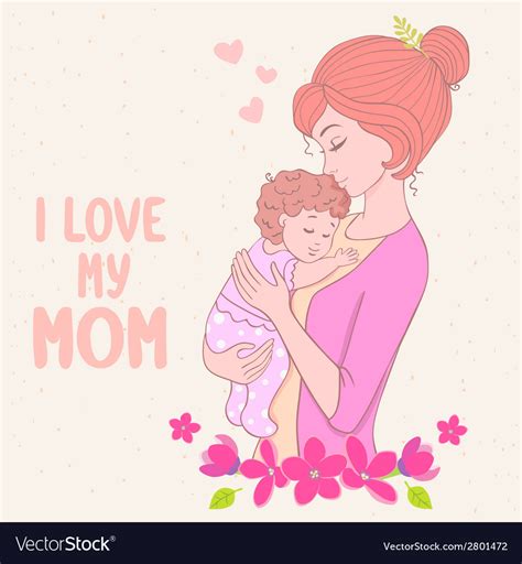 Mom Love Royalty Free Vector Image Vectorstock