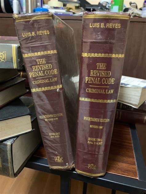 Revised Penal Code By Luis B Reyes Hobbies And Toys Books And Magazines