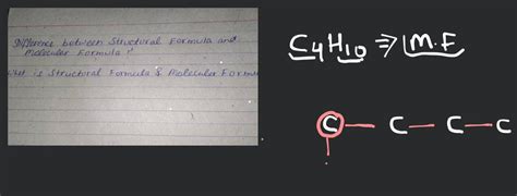 Difference Between Structural Formula And Molecular Formula What Is Str