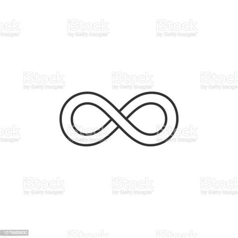 무한 한 무한 줄 아이콘입니다 모바일 응용 프로그램 웹 사이트 또는 데스크톱 응용 프로그램에 대 한 간단 하 고 현대 평면 벡터 일러스트 레이 션 0명에 대한 스톡 벡터