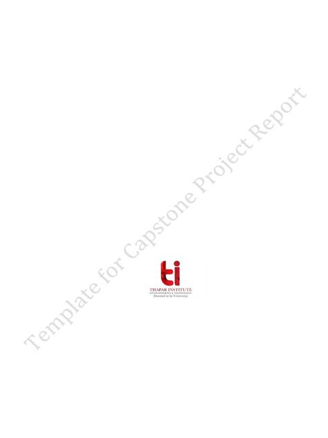 Template For Capstone Project Report Pdf Heat Physics