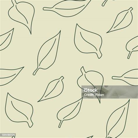 매끄러운 벡터 녹색 잎 패턴 얇은 선 식물 학적 일러스트 배경 세련된 트렌디 한 식물 유기농 자연 벽지 0명에 대한 스톡 벡터 아트 및 기타 이미지 Istock